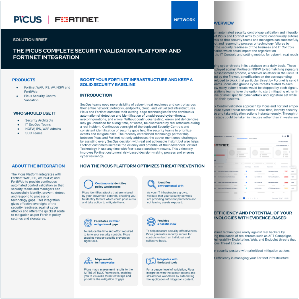 Fortinet Integration | Picus